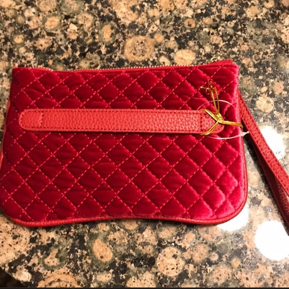 bebe | Bags | Bebe Aurora Red Wristlet Top Zip Retail 58 Nwt | Poshmark